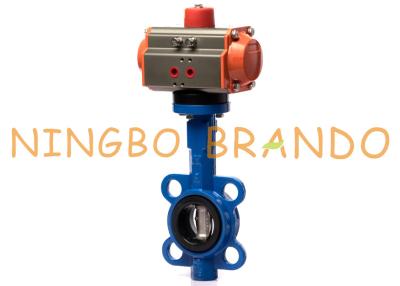 China 2'' DN50 Soft Seat Wafer Butterfly Valve With Pneumatic Actuator for sale