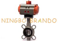 China Soft Seat Wafer Pneumatic Actuator Butterfly Valve Stainless Steel 2'' DN50 for sale