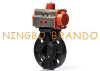 China UPVC CPVC Pneumatic Actuator PVC Plastic Butterfly Valve 3'' DN80 for sale