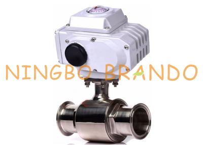 China Sanitary Tri Clamp Electric Actuator Ball Valve 24VDC 110VAC 220VAC for sale
