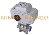 China 1'' Threaded Electric Actuator Three Piece Ball Valve Stainless Steel for sale