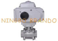 China Electric Actuator 3pcs Stainless Steel Ball Valve 1'' Female Threaded for sale