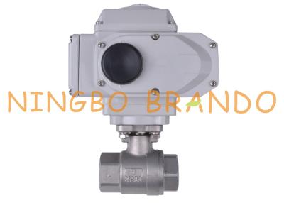 China 1'' DN25 Electric Actuator 2 Piece Ball Valve Stainless Steel for sale