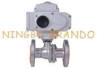 China 2'' DN50 Flanged Electric Actuator 2 Piece Ball Valve Stainless Steel for sale