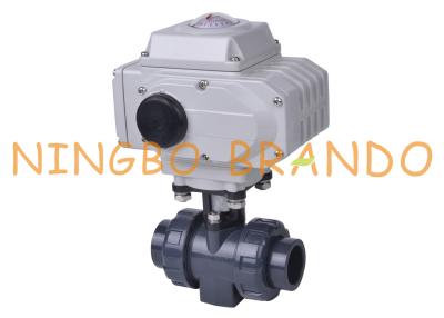 China PVC Electric Actuator Plastic Ball Valve 1'' DN25 UPVC CPVC for sale