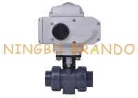 China Plastic PVC Electric Actuator Double Union Ball Valve UPVC CPVC for sale