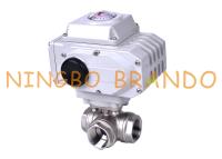 China Electric Actuator 3 Way Ball Valve 1'' DN25 Stainless Steel 24VDC 220VAC for sale