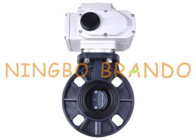 China Electric Actuator PVC Plastic Butterfly Valve UPVC CPVC 24VDC 220VAC for sale