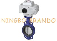 China Soft Seat Electric Actuator Wafer Butterfly Valve Cast Iron 4'' DN100 for sale