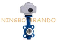 China PTFE Seat Electric Actuator Wafer Butterfly Valve Cast Iron 2'' DN50 for sale