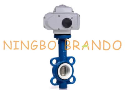 China PTFE Seat Electric Actuator Wafer Butterfly Valve Cast Iron 2'' DN50 for sale
