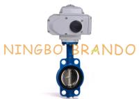 China Soft Seal Electric Actuator Wafer Type Butterfly Valve Cast Iron 4 Inch for sale