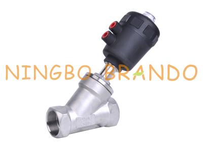 China 1.5'' Internal Thread Pneumatic Angle Seat Piston Valve DN40 PN25 for sale