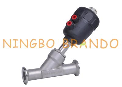 China Sanitary Tri Clamp Pneumatic Angle Seat Valve 1'' DN25 PN16 for sale