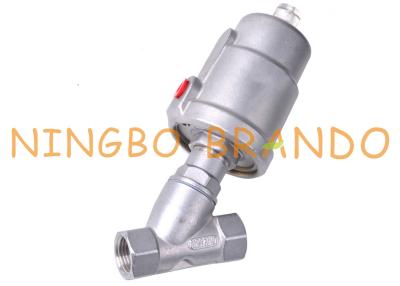 China 1/2'' DN15 PN16 Pneumatic Threaded Angle Seat Valve Double Acting for sale