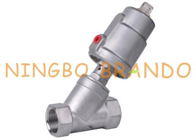 China 1'' DN25 PN16 Pneumatic Threaded Angle Seat Valve Stainless Steel for sale