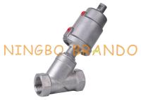 China Y Type Pneumatic Threaded Angle Seat Valve 1 1/4'' DN32 PN25 for sale