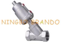 China Pneumatic Threaded Angle Seat Valve With Stainless Steel Actuator for sale
