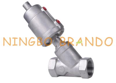 China Pneumatic Threaded Angle Seat Valve With Stainless Steel Actuator for sale