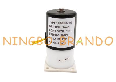 China 1/8'' PTFE Diaphragm Isolation Solenoid Valve For Medical 12V 24V for sale