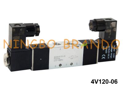 China 4V120-06 Airtac Type 5/2 Pneumatic Double Solenoid Valve 24VDC 220VAC for sale