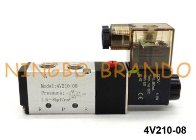 China 4V210-08 Airtac Type 5/2 Way Pneumatic Solenoid Valve DC24V AC220V for sale