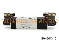 China 4V430C-15 Airtac Type Pneumatic 5/3 Way Solenoid Valve 24V DC 220V AC for sale