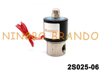 China 2S025-06 SUS-6 1/8'' Water Electric Stainless Steel Solenoid Valve for sale
