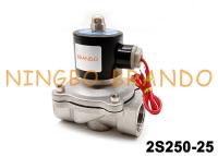 China AC220V 24VDC SUW-25 2S250-25 1'' Water Air Electromagnetic Valve for sale