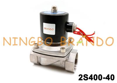 China 2S400-40 SUW-40 NPT 1-1/2 Inch Stainless Steel Solenoid Valve for sale