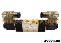 China 4V220-08 Airtac Type 1/4'' Pneumatic Solenoid Valve DC24V DC24V for sale