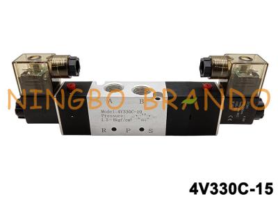 China 4V330C-10 Airtac Type 3/8 '' Pneumatic Solenoid Valve Close Center 220V for sale
