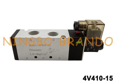 China 4V410-15 Pneumatic Solenoid Air Valve Internally Piloted Acting for sale