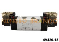 China AirTAC 1/2'' Pneumatic Solenoid Valve 4V420-15 Double Coil 24V DC for sale
