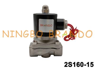 China 2S160-15 G1/2'' Stainless Steel Solenoid Valve For Water Air for sale