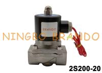 China 2S200-20 3/4 Stainless Steel Water Solenoid Valve NC 24VDC 220VAC for sale