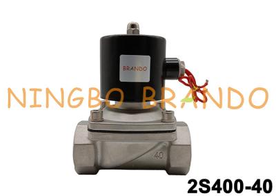 China DN40 2S400-40 1.5 Inch Stainless Steel Solenoid Valve 12V 24V 220V for sale