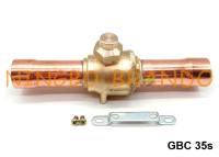 China GBC 35s 1 3/8'' Danfoss Type Brass Refrigeration Ball Valve 009L7528 for sale