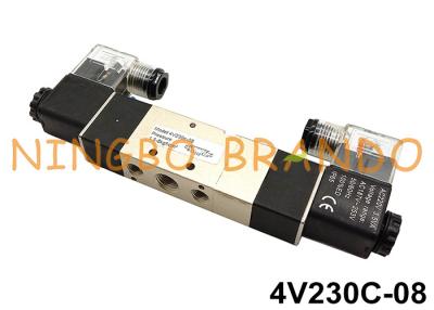 China 5/3 Way 1/4'' Pneumatic Air Control Solenoid Valve 4V230C-08 for sale