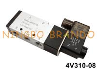 China Air Control 5/2 Way Pneumatic Solenoid Valve 4V310-08 Single Coil for sale