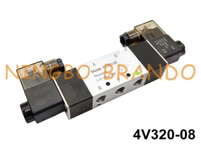 China 4V320-08 1/4'' Double Solenoid Pneumatic Valve DC12V DC24V AC220V for sale