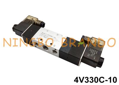 China 4V330C-10 Pneumatic Solenoid Valve 5/3 Way 4V300 Series 3/8'' for sale