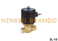 China 2L-15 1/2'' Steam High Temp Brass Solenoid Valve 24VDC 220VAC for sale