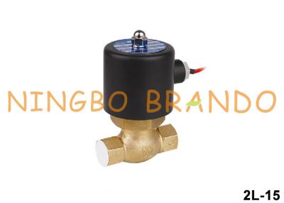 China 2L-15 1/2'' Steam High Temp Brass Solenoid Valve 24VDC 220VAC for sale