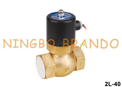 China 2L-40 1-1/2'' DN40 Steam Hot Temp Brass Solenoid Valve 24VDC 220VAC for sale