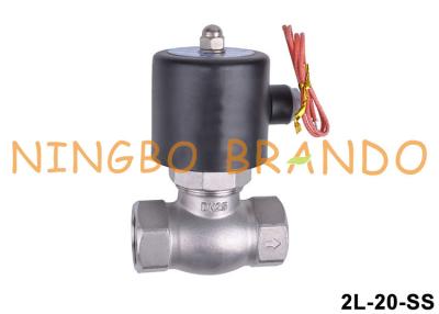China 2L-20 3/4'' Stainless Steel Solenoid Valve For Steam 24VDC 220VAC for sale