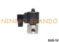 China PTFE Seal 2 Way NC Steam SS304 Solenoid Valve 3/8'' 24V 220V for sale
