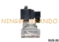China 3/4'' 2/2 Way NC Pilot Piston Stainless Steel Solenoid Valve 24V 220V for sale