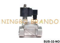 China 1-1/4'' 2 Way Normal Open SS 304 Solenoid Valve PTFE Seal 24V 220V for sale