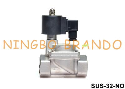 China 1-1/4'' 2 Way Normal Open SS 304 Solenoid Valve PTFE Seal 24V 220V for sale